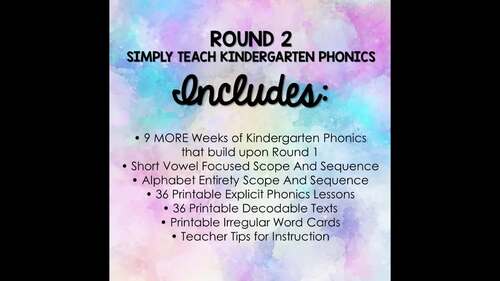 Simply Teach Kindergarten Phonics - CVC - ROUND2 by The Simple Teachers