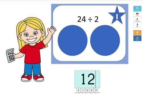 Basic Division Boom Card Task Cards by Hunt 4 Treasure | TPT