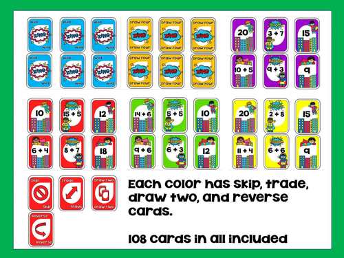 Addition Fact Fluency Math Game | Superhero Version by Joyful 4th