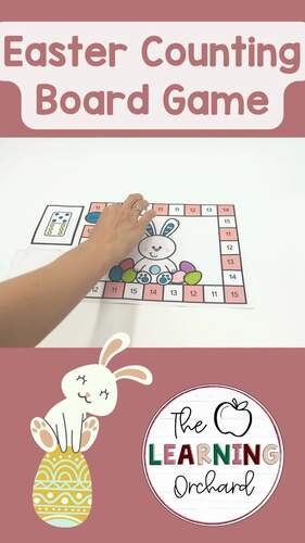 Easter Counting Numbers 1 to 20 Board Game for April Math Centers One ...