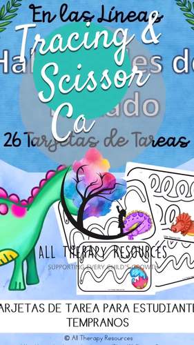 PRE-WRITING TRACING & SCISSOR SKILLS TASK CARDS - Fine Motor Activities OT