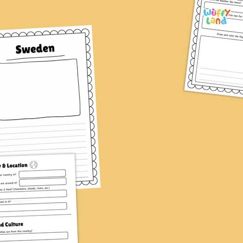 SWEDEN Country Study | Geography Research Project & Printable Worksheets