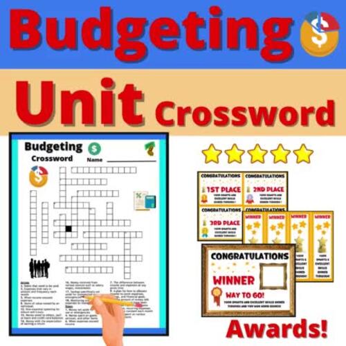 Budgeting Crossword Puzzle Activity Personal Finance Financial Literacy