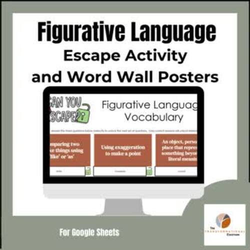Figurative Language Vocabulary Activity and Posters for Middle School