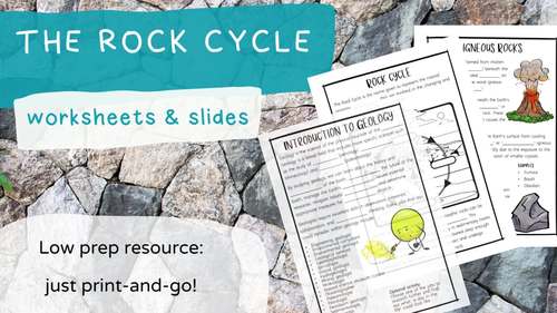 The Rock Cycle worksheets activities experiment and slides | TPT