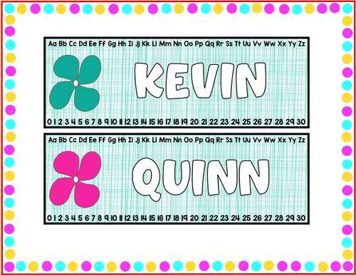 Printable Bright Student Desk Plates, Editable Classroom Labels | TPT