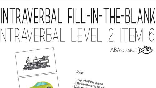 (Intraverbal 6M) Fill-In-The-Blank Statements, Any Type by ABAsession
