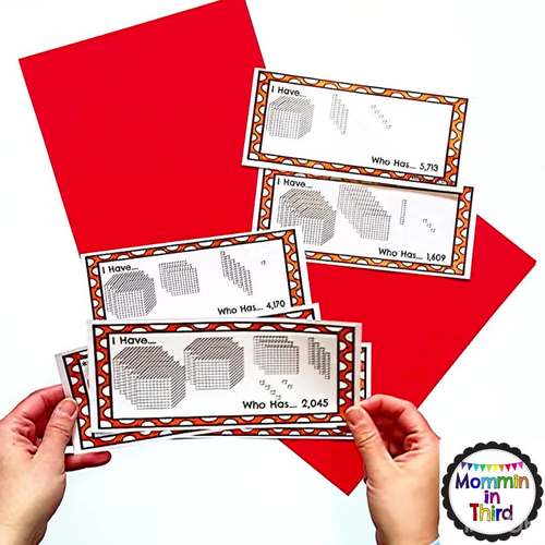 Place Value I Have Who Has Activity Standard and Picture Form l ...