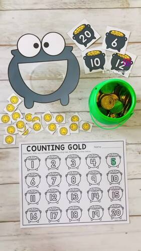 Counting Gold - St. Patrick's March Counting Activity 1 - 20 - Feed the ...