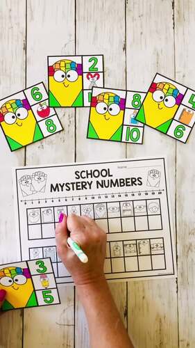 School Mystery Numbers - Missing Numbers Before and After 0 - 20