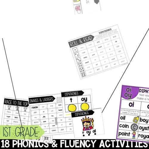 OI OY Diphthongs Word Work Worksheets & Activities 1st Grade Phonics or ...