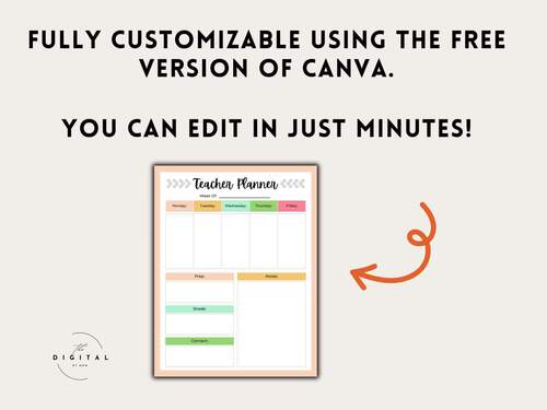 Teacher Planner | Editable by Digital OT Mom | TPT