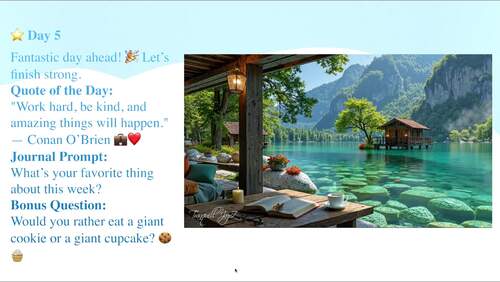 Morning Meeting Slides & Ambiance Videos | 185 days & SEL Prompts ...