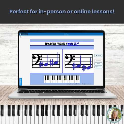Whole Steps & Half Steps on the Staff BOOM™ Cards - Digital Intervals ...