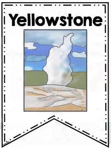 Yellowstone National Park Bunting Banners by TCHR Two Point 0 | TPT