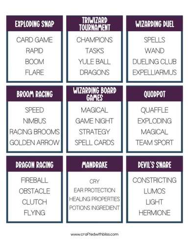 Wizard Taboo Game 100 Cards Classroom Ice Breaker Brain Break Wizard Party