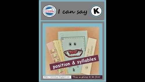 Κ - Position and Syllables by Pesto logotherapeia | TPT