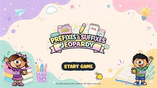 Prefixes and Suffixes Jeopardy Game | Vocabulary PowerPoint | No Prep ...