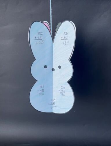 Peep Math Craft Easter Math Craft Spring Math Craft Spring Bulletin Board