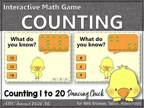 Counting to 20 Number Sense Game Interactive Math Game {Dancing Chick}