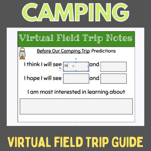 Camping Virtual Field Trip Reflection | Interactive Guide for Camping ...