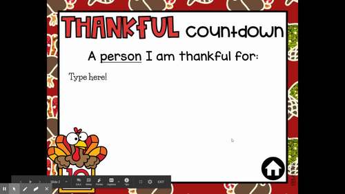 DIGITAL Thankful Countdown for Thanksgiving by Elementary at HEART