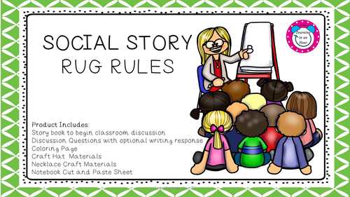 Rug Rules Social Story by Learning in an Hour | TPT