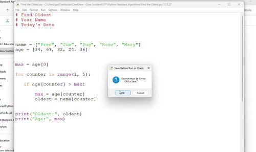 Finding Max in Python– Algorithm Coding for Middle & High school learners