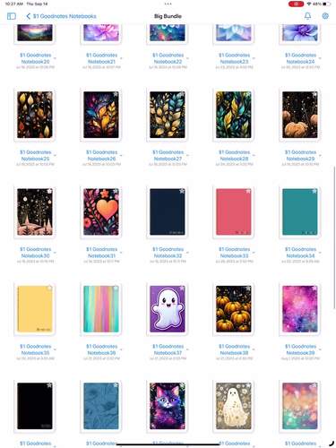 Goodnotes Notebook BIG BUNDLE of 67 Digital Notebooks - 6-Subject Notebooks