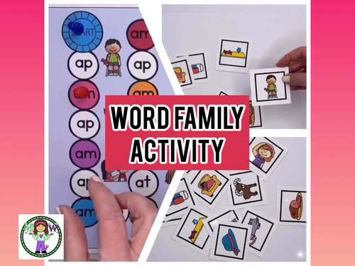 WORD FAMILY GAME ACTIVITY by Moving ForWords | Teachers Pay Teachers