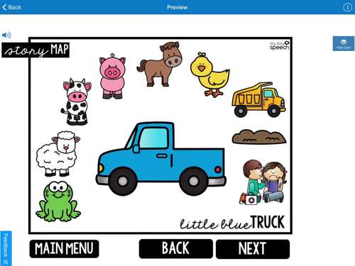 Little Blue Truck Book Buddy Speech & Language Therapy (+BOOM Cards)