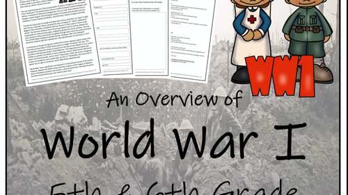 First World War Overview Close Reading Activity | 5th Grade & 6th Grade