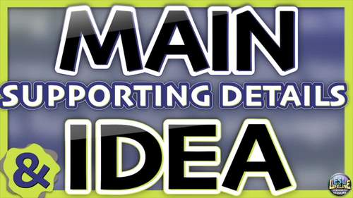 Main Idea & Supporting Details Reading Skill Practice Handouts Vol. 1