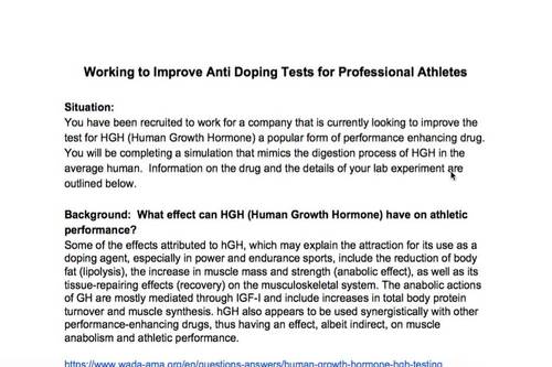 Olympic Anti-Doping Statistics Research by Student Centered Mathematics