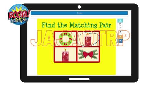 Christmas Matching - Boom Cards Distance Learning by jajaotrp | TpT