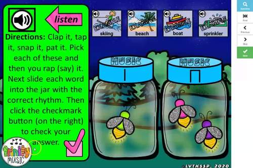 Summer Firefly Syllable Sort for Music (Kodaly Notation) | Distance ...