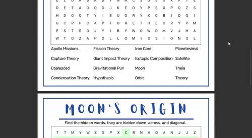 Astronomy Word Search Puzzles || Growing Bundle || Full Year | TPT