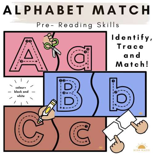 Handwriting Letter Formation and Matching Activity - Upper and Lowercase