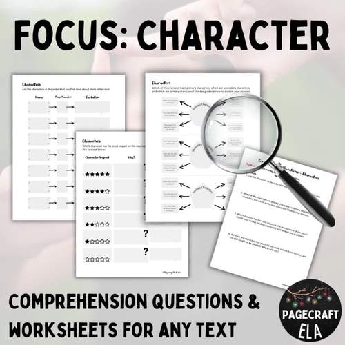 Reading Comprehension Questions | Character Study | Any Prose, Extract ...