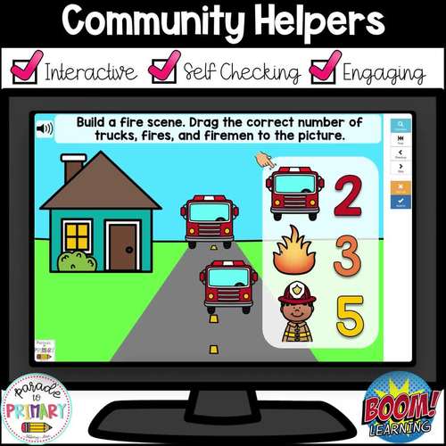 DIGITAL Community Helpers Unit - Preschool - Kinder - Boom Cards ...
