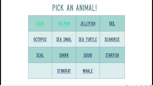 Ocean Animal Gross Motor Game | Digital Therapy Fun by A Pedi PT