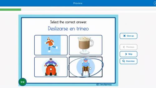 Boom Cards - Actividades de Invierno - Identification Activities by NATAM