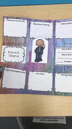 US President's Biography Research Foldable Project for ALL 46 Presidents