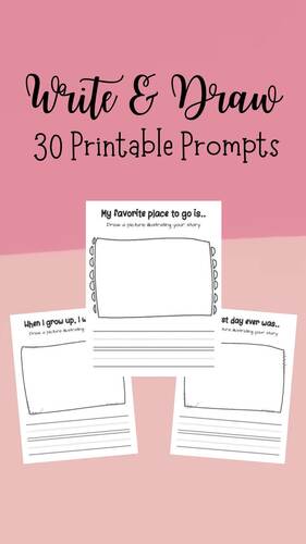 Write & Draw-30 Writing Prompts by Flower Power Teacher | TPT