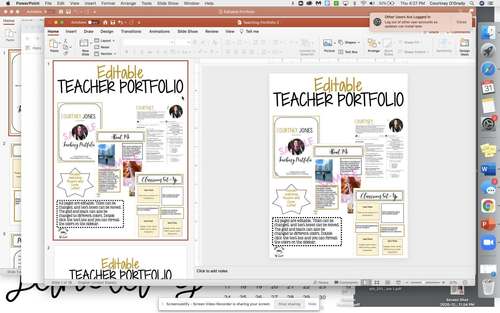 EDITABLE Teaching Portfolio by With a Side of Coco | TPT