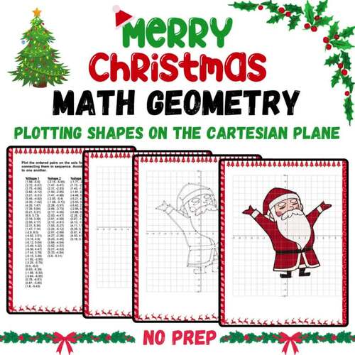 Christmas Math Geometry Plotting Shapes on the Cartesian Plane ...