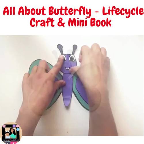 All About Butterfly Life Cycle Craft & Flip Book by Fun Learning With Us