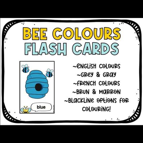 Bee Hive Color Flashcards | Colour Recognition Flash Cards by Play All Day