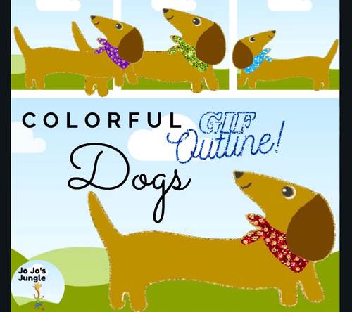 Dachshund GIF Clip Art for commercial use by Jo Jo's Jungle | TPT