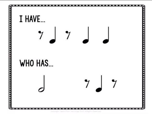 I Have, Who Has Rhythm Reading Game - Set 7 by Teach From The Stage